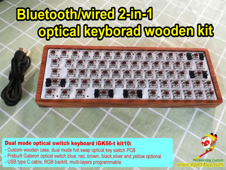 Wooden mechanical keyboard custom kits, wooden keyboard diy custom kits