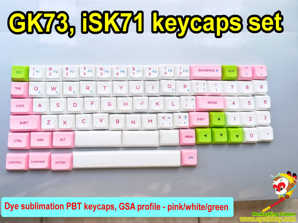 GK73 keycaps set, custom dye-sublimation PBT keycap set, aslo fit SK71 ...