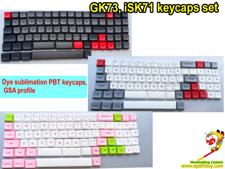 GK73 keycaps set, custom dye-sublimation PBT keycap set, aslo fit SK71 ...