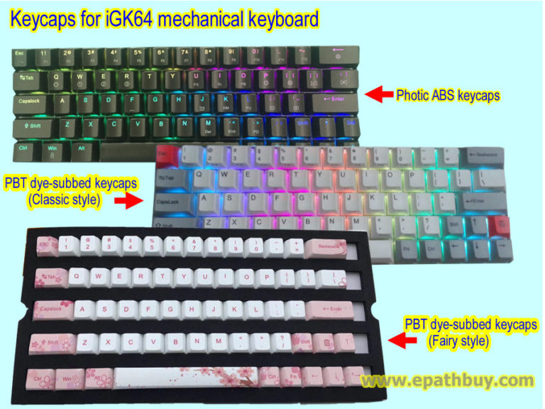 Custom mechanical keyboard keycaps sets for 61 key 60% keyboard igk61 ...