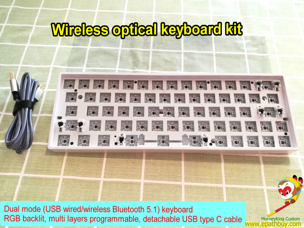 Wireless optical mechanical keyboard kit, modular optical Bluetooth ...